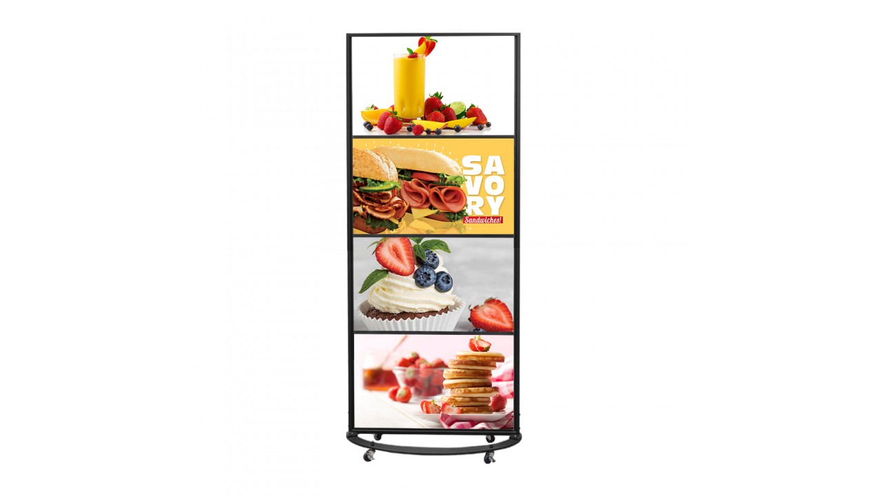 Rolling Floor Poster Display Stand - RPF029